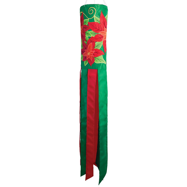 The Holiday Aisle® Poinsettia 40" Windsock | Wayfair