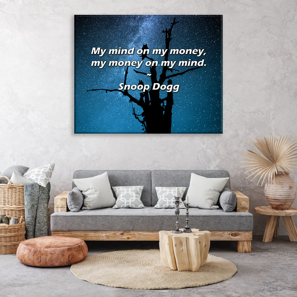 Latitude Run® Artsy Quote "My mind on my money, my money on my mind ...