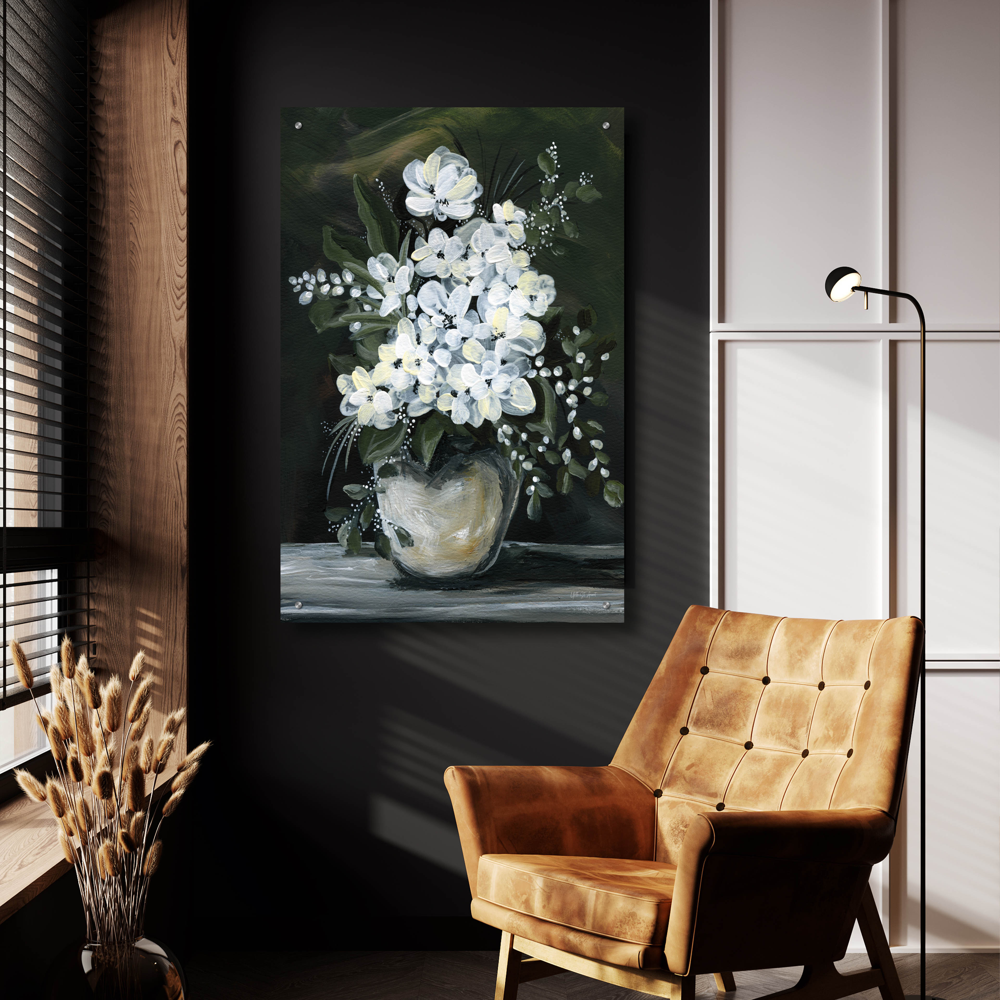 Winston Porter White Flowers In Vase' by Yvette St. Amant Acrylic Glass ...