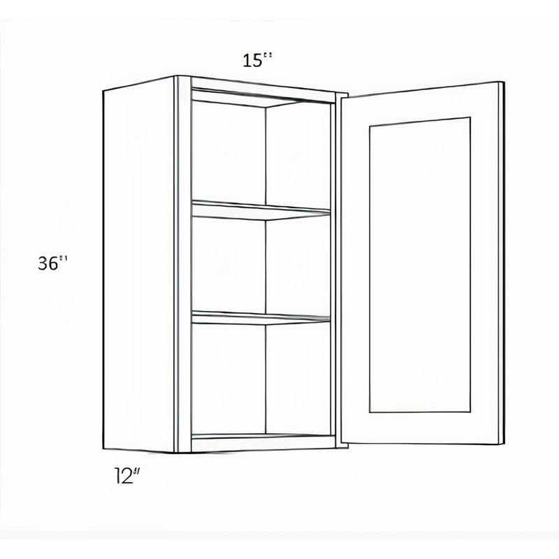 Vanity Atelier 15"W x 36"H x 12"D Ready-to-Assemble Kitchen Wall ...