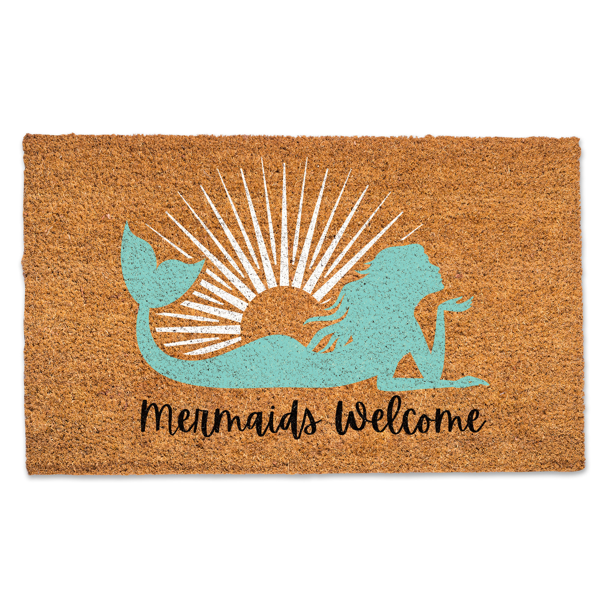 Dovecove Chelmscote Mermaids Welcome 30 in. x 18 in. Outdoor Door Mat ...