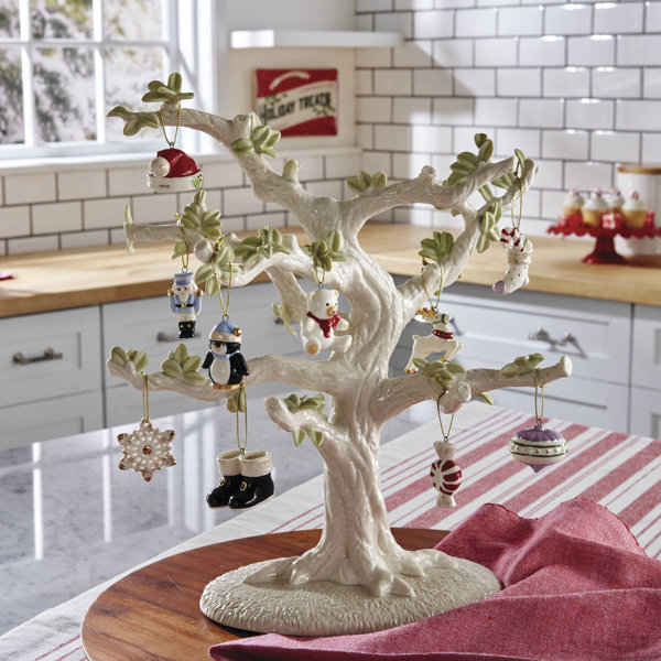 Lenox ORNAMENT TREES Christmas Memories 11-Piece Ornament & Tree Set ...