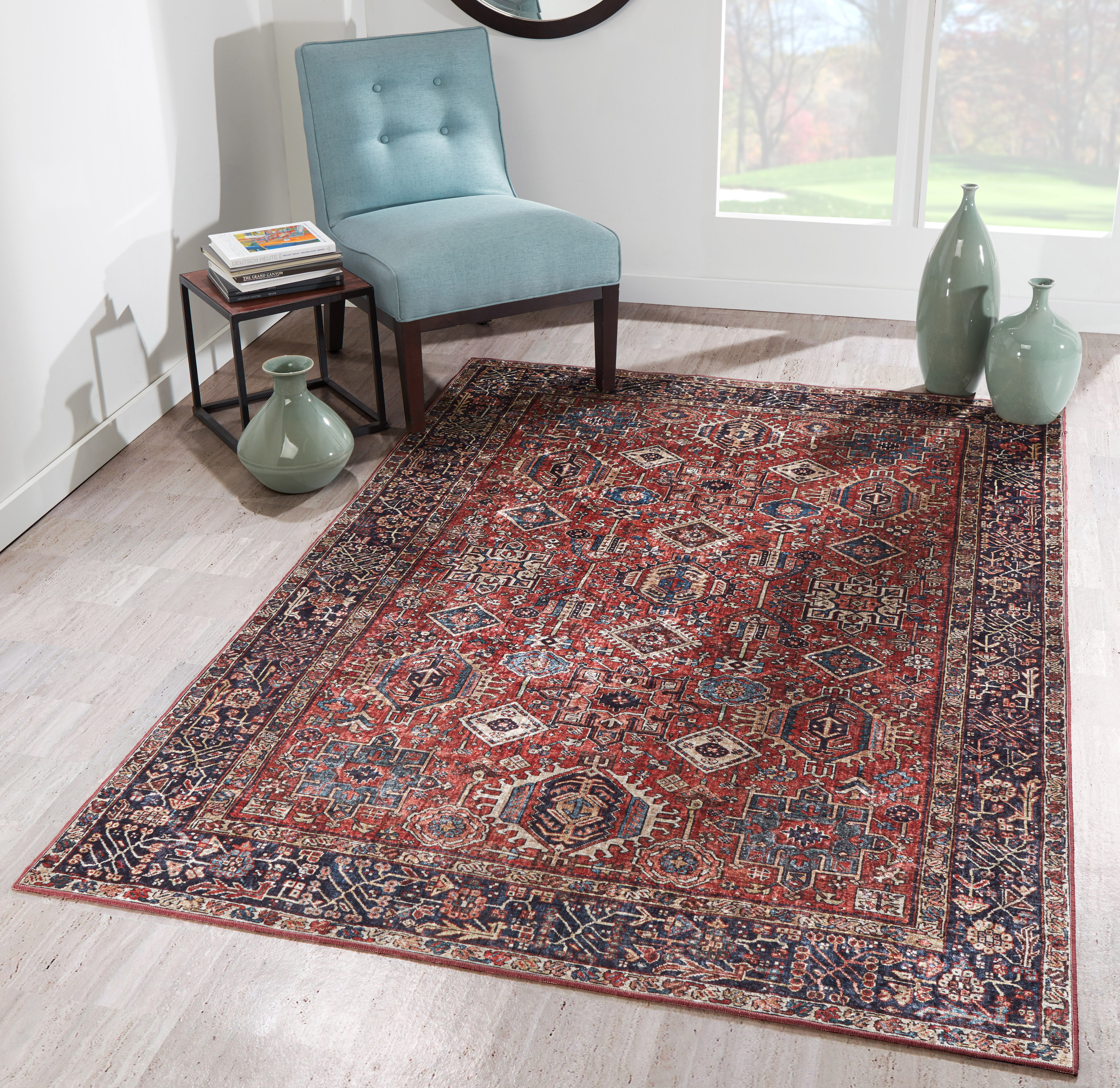 Red Barrel Studio® Katherine Oriental Rust Area Rug & Reviews | Wayfair