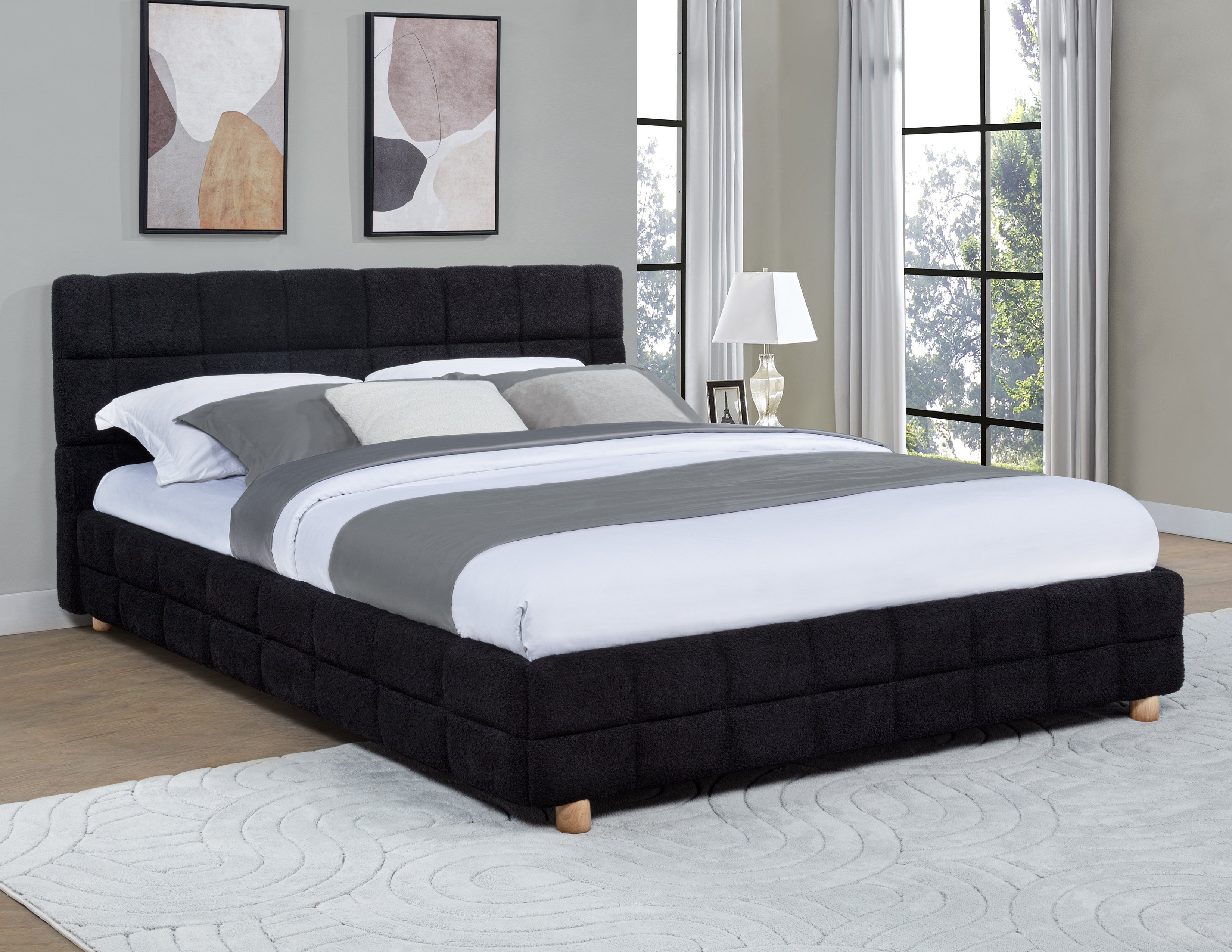 Latitude Run® Square Low Platform Padded Bed | Wayfair