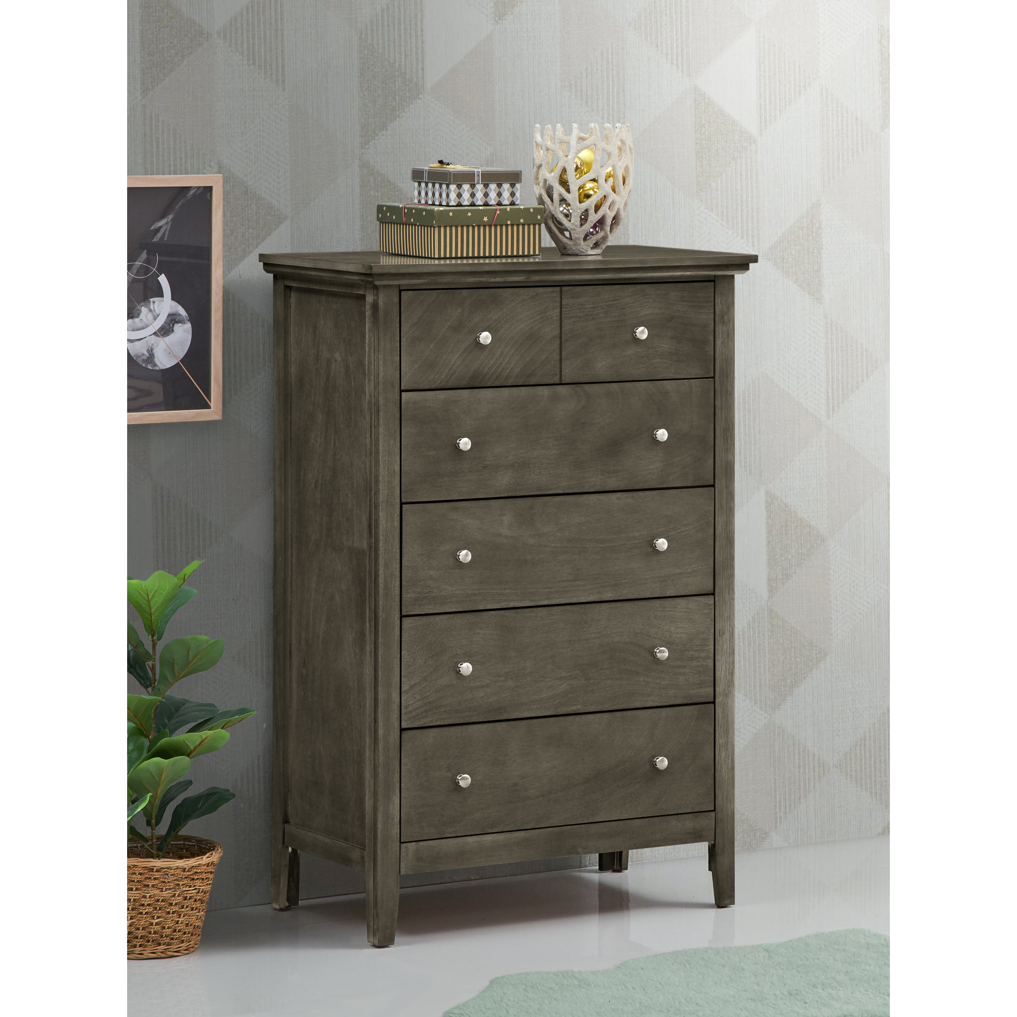 Latitude Run® Ample Storage Modern Style Particle Board Chest For ...