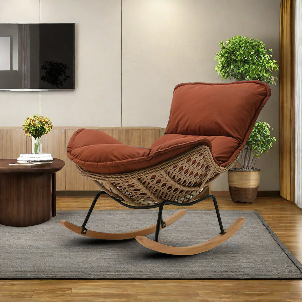 ComfySofa.s PE alloy woven rocking chair | Wayfair