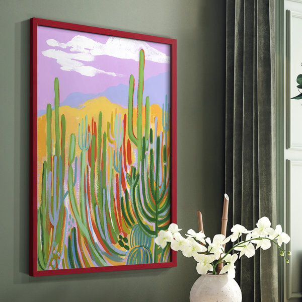 Foundry Select Lavender Desert II Framed Print - Solid Wood | Wayfair