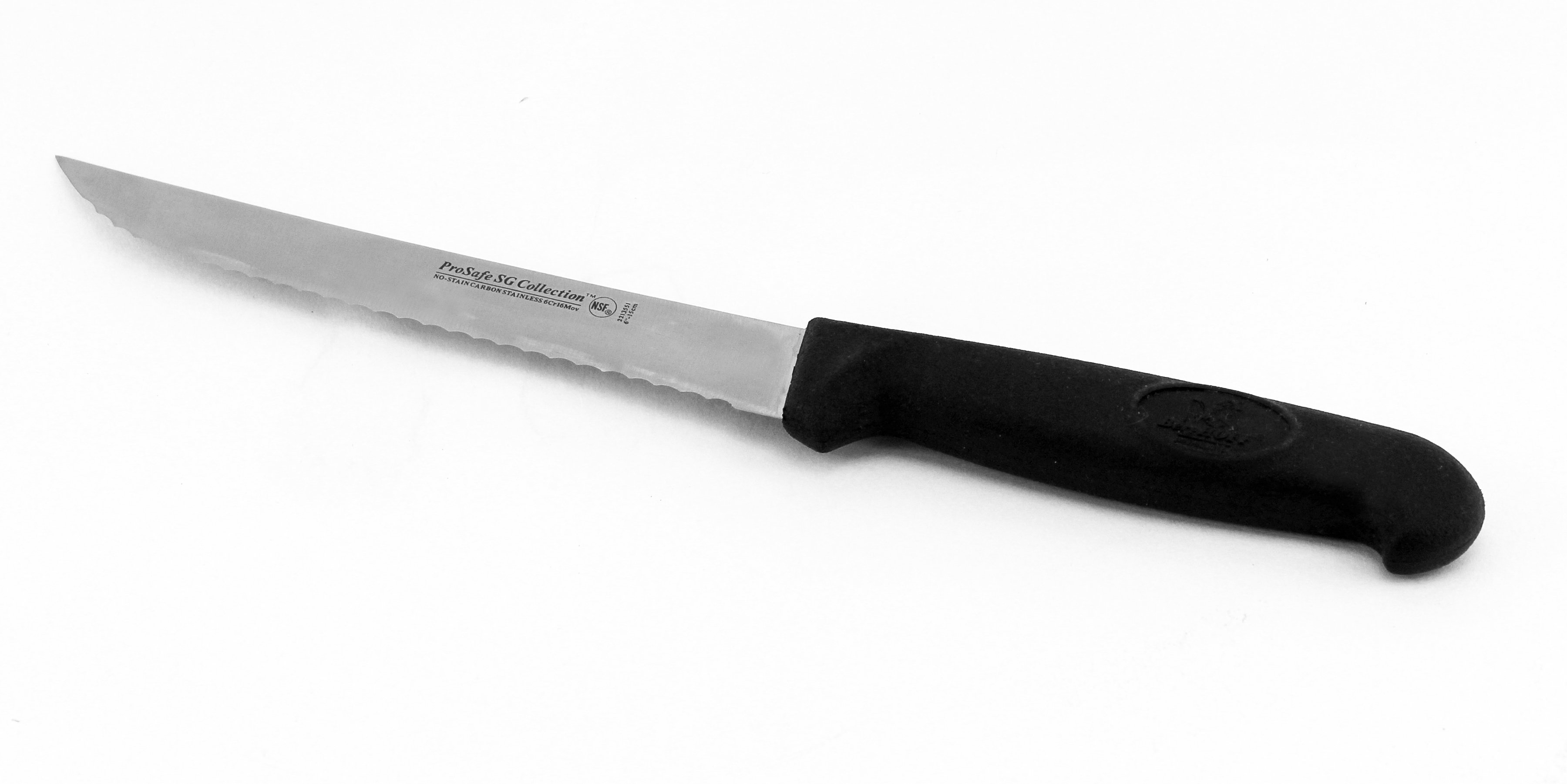 BergHOFF ProSafe Soft Grip Stainless Steel 6" Scalloped Utility Knife ...