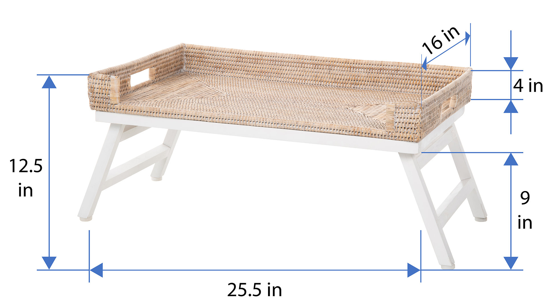 Beachcrest Home™ Everard Rattan Breakfast Tray & Reviews | Wayfair