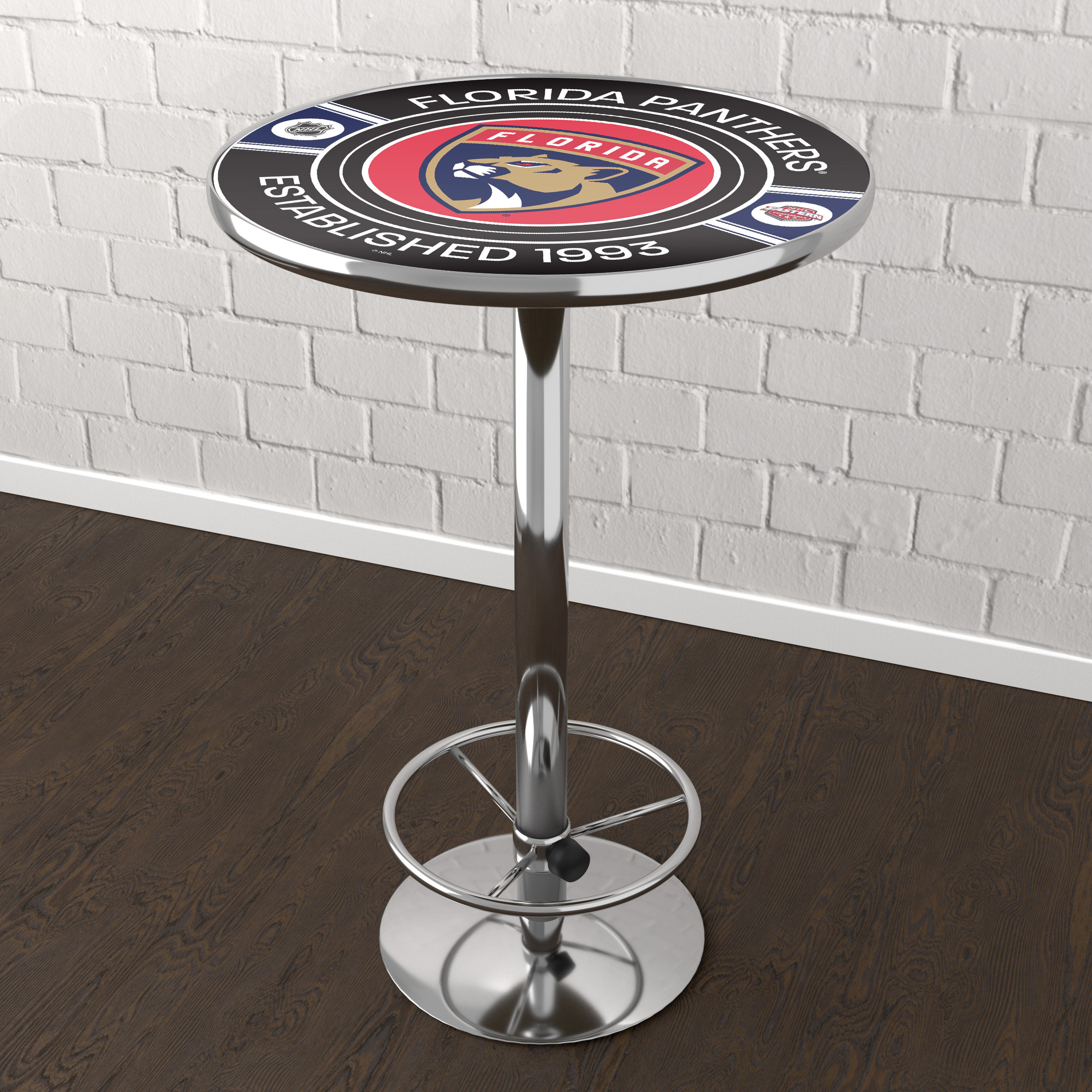 17 Stories Florida Panthers Patch Bar Table With Footrest | Wayfair