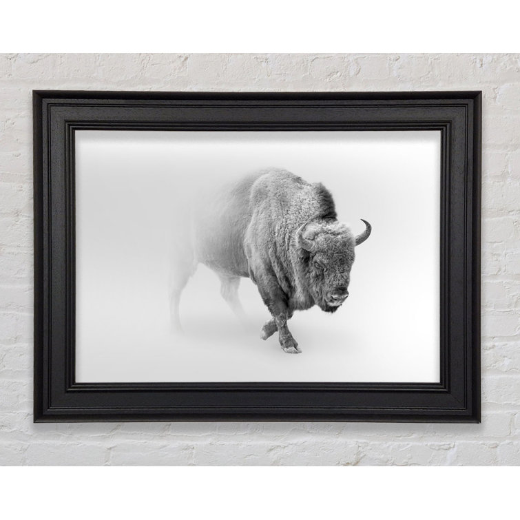 Gracie Oaks Bison In The Mist - Single Picture Frame Art Prints ...