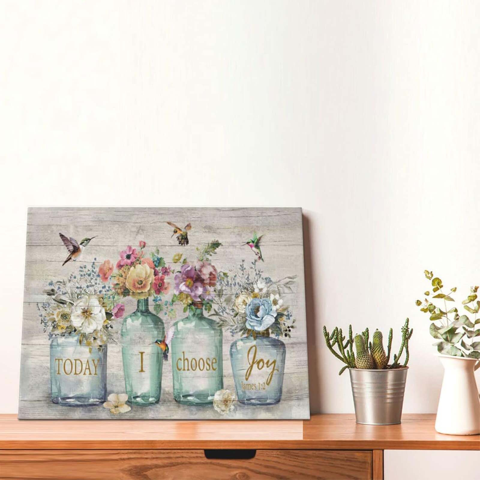 Lily Manor Farmhouse Bathroom Wall Art Flower Hummingbird Floral ...