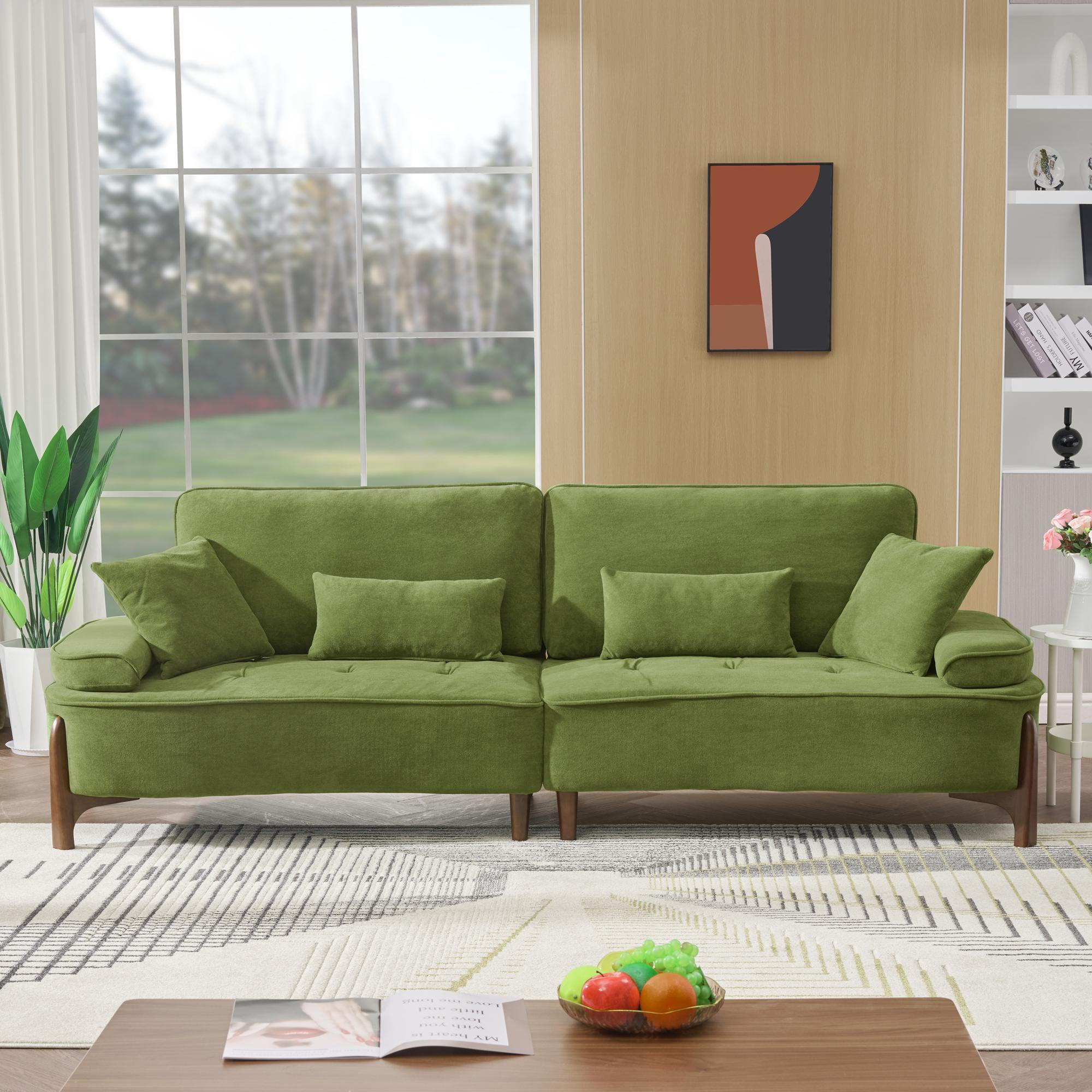 George Oliver Comfortable deep seating sofa with pillows | Wayfair