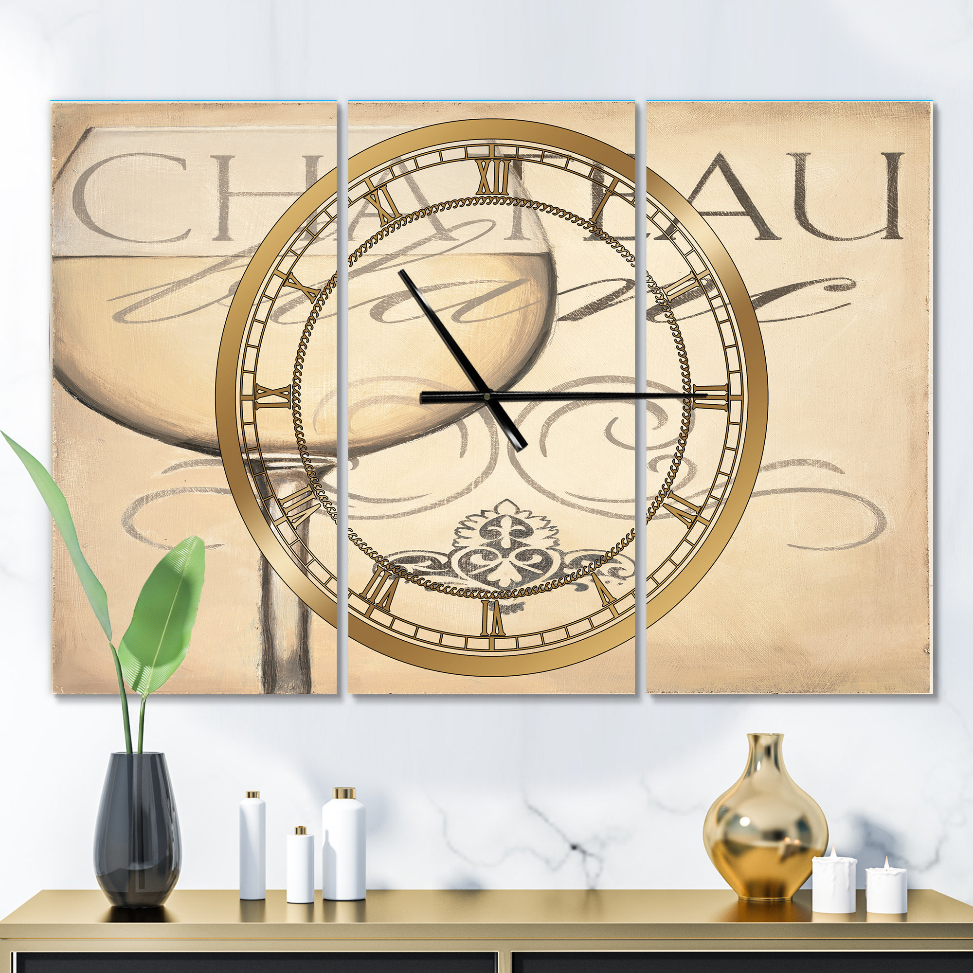 East Urban Home French Chateau White Wine II - French Country wall ...