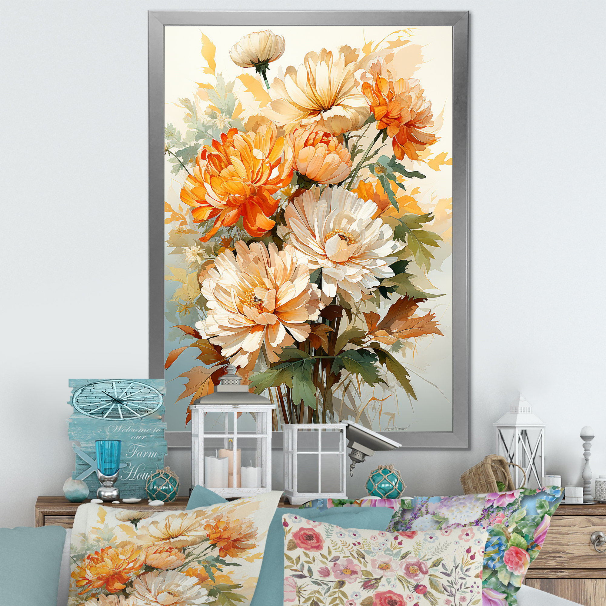 Winston Porter Marigold Elegance Bouquet Still Life - Marigold Wall ...