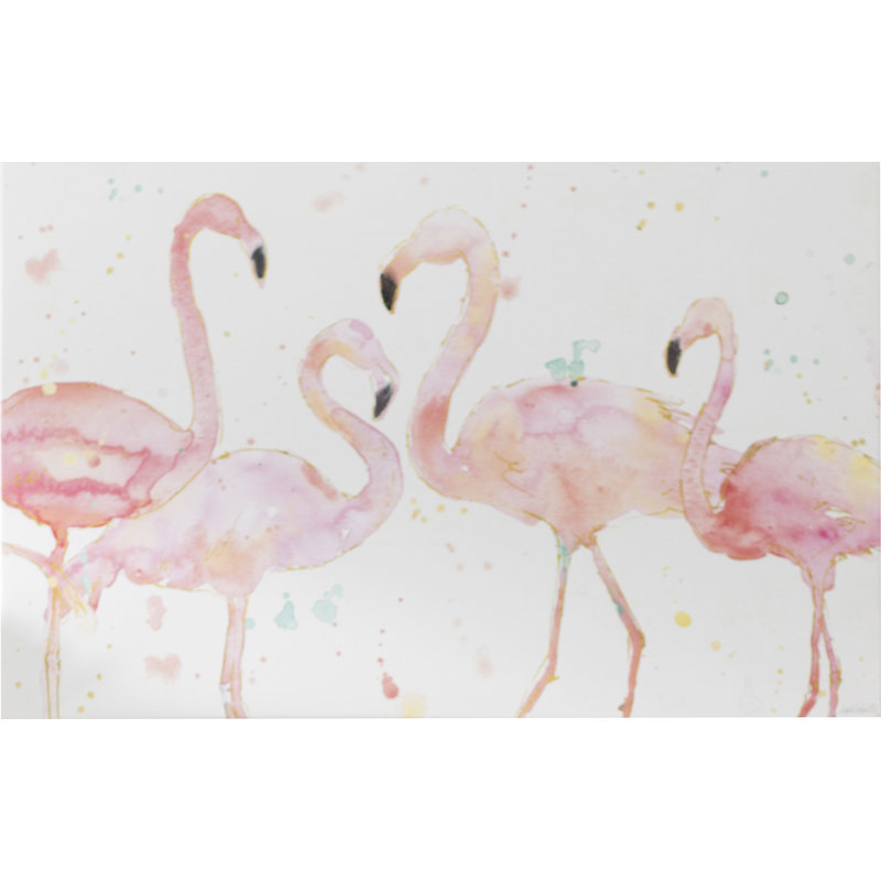 Bay Isle Home™ 'Flamingo Fever I' Painting Print on Canvas & Reviews ...