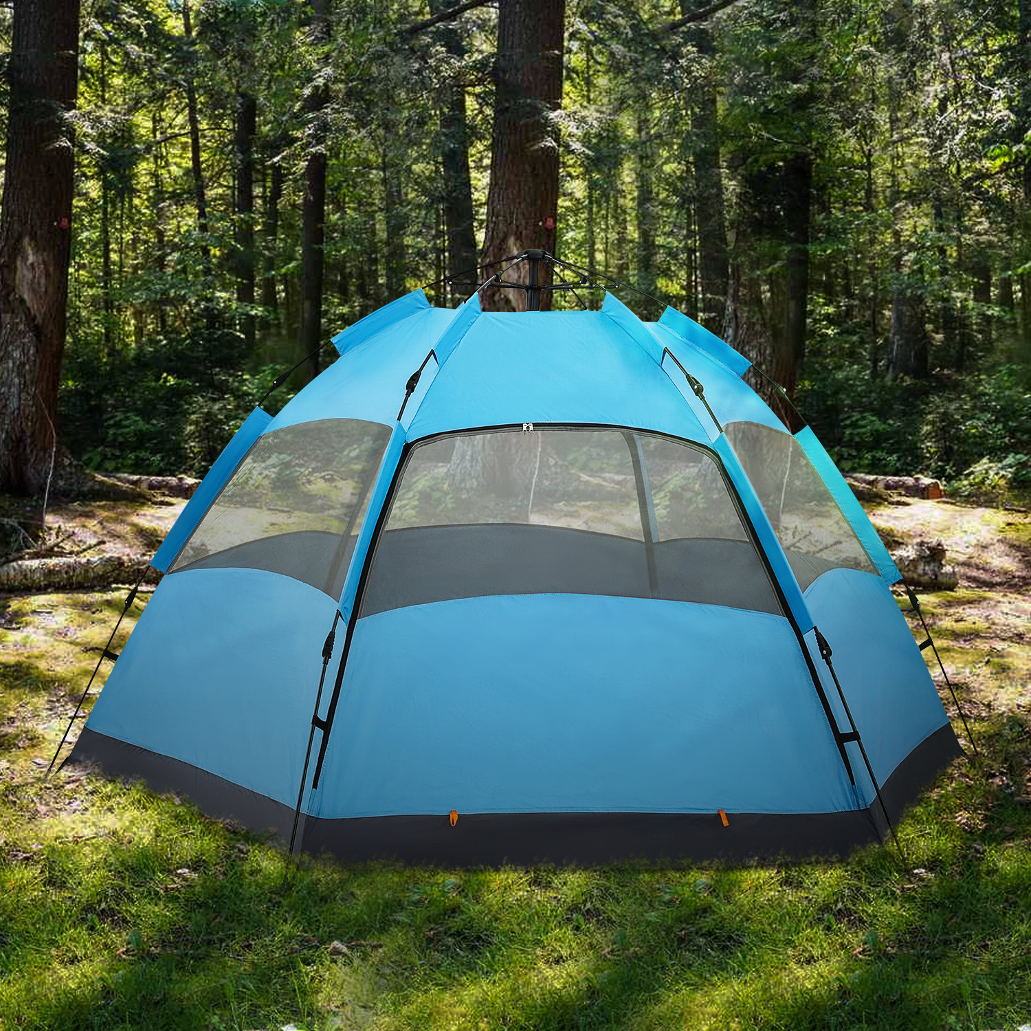 MoNiBloom Camping Tent 4 Person Dome Tent, Family Tent Backpacking ...