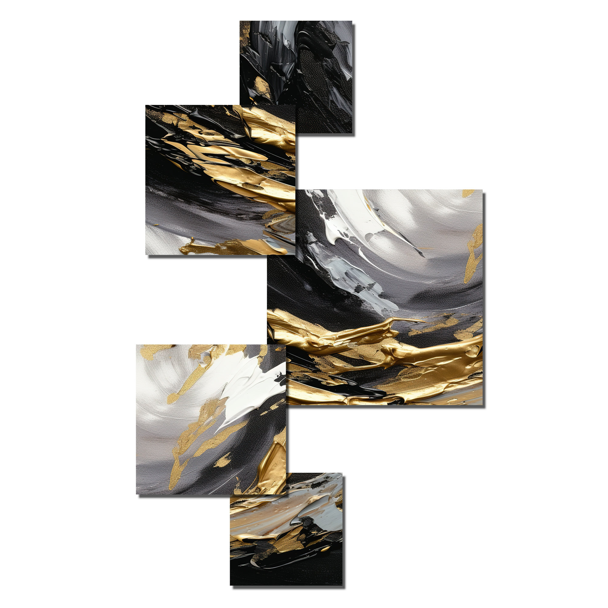 Orren Ellis Golden Wave Reflections VIII - Abstract Metal Wall Décor ...