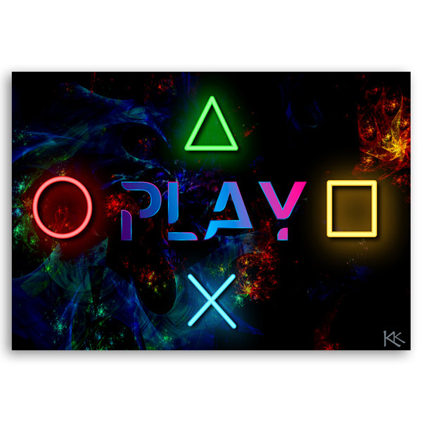 Latitude Run Game Console Gamer Controller - Wrapped Canvas Print ...