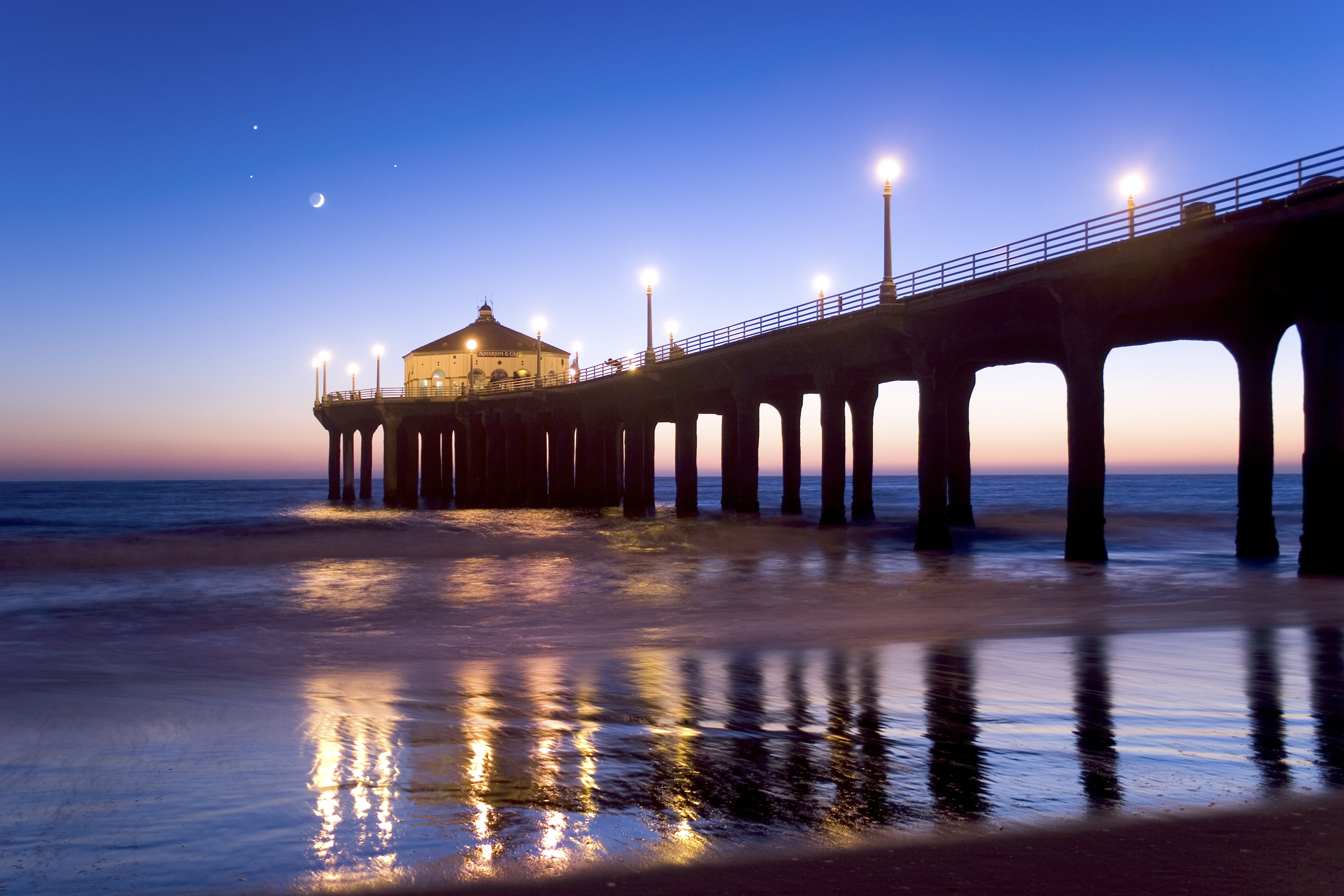 Highland Dunes Manhattan Beach Pier - Wrapped Canvas Photograph | Wayfair
