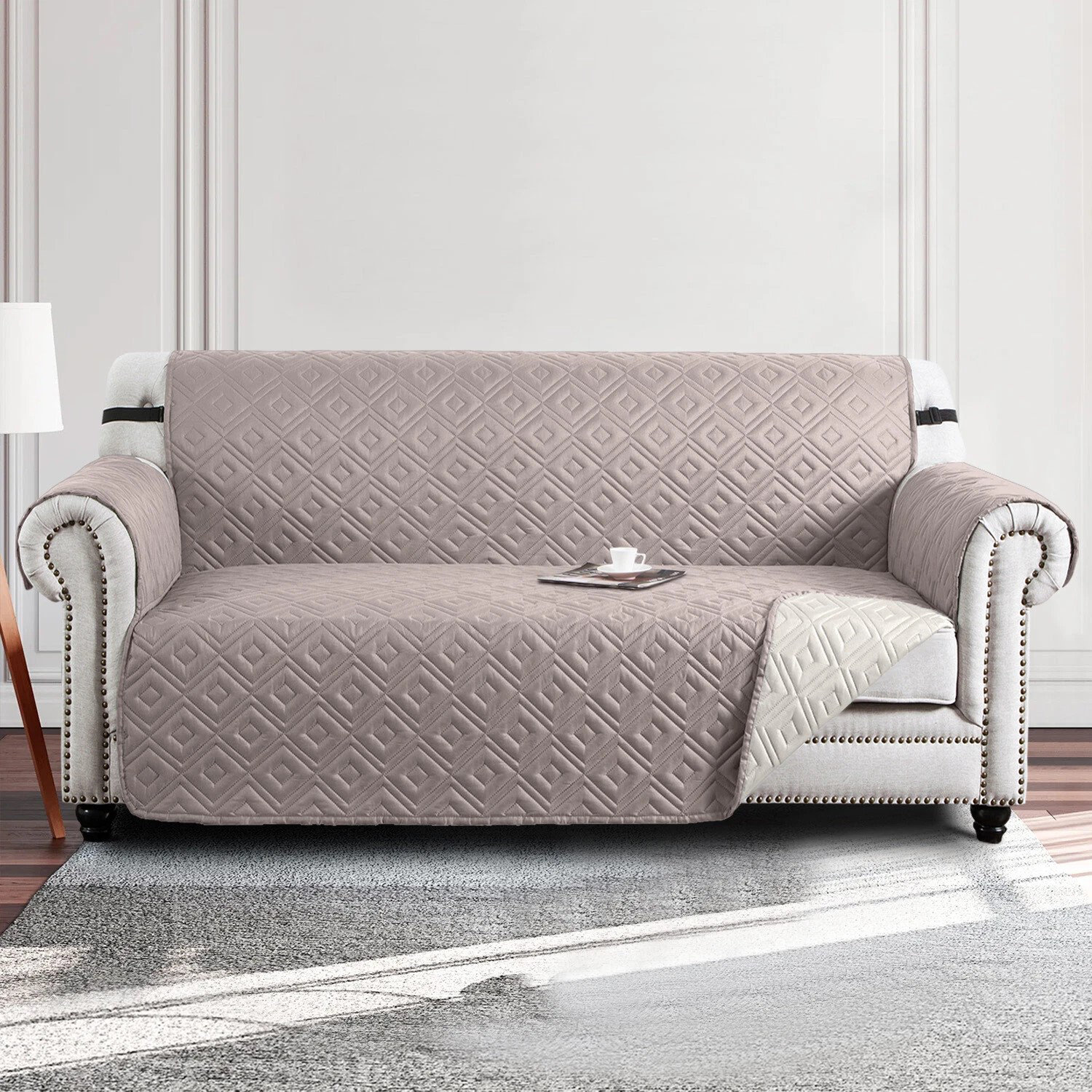 17 Stories Reversible Water Resistant Sofa Protector - Dual Color ...