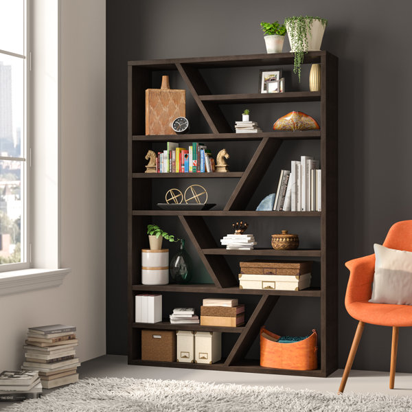 Mercury Row® Dailey 70.75" H x 47.25" W Geometric Bookcase & Reviews ...