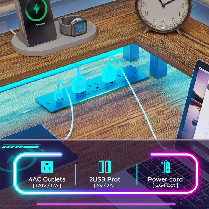 17 Stories Rachmiel 63.8'' Desk | Wayfair