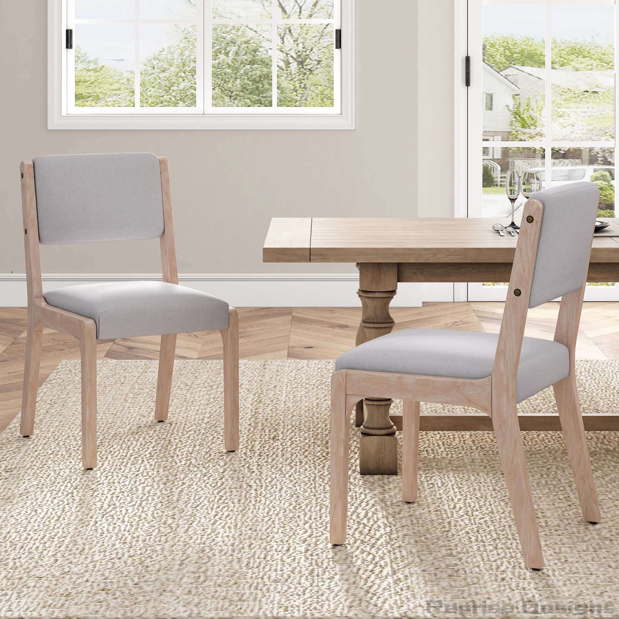 Reprise Designs 360 Degree Swivel Cow top Leather Wooden Bar Stools ...