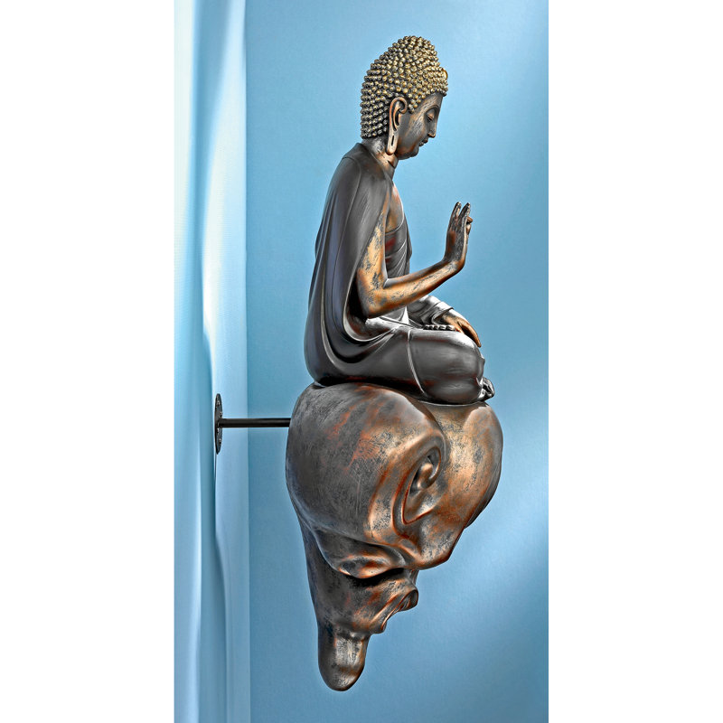 Design Toscano Enlightened Buddha on a Cloud Floating Wall Décor ...