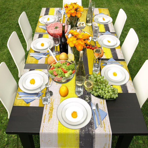 Ivy Bronx Luvella Rectangle Linen Dining Linen Set - Set of 7 | Wayfair