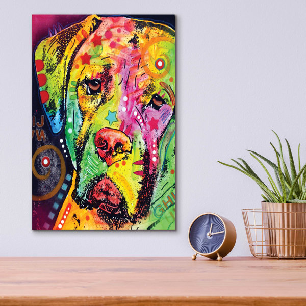 Red Barrel Studio® Mastiff On Plastic / Acrylic by Dean Russo Print ...