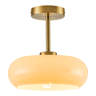 House of Hampton® 1-Light Mid-Century Modern Round Colored Glass Semi ...