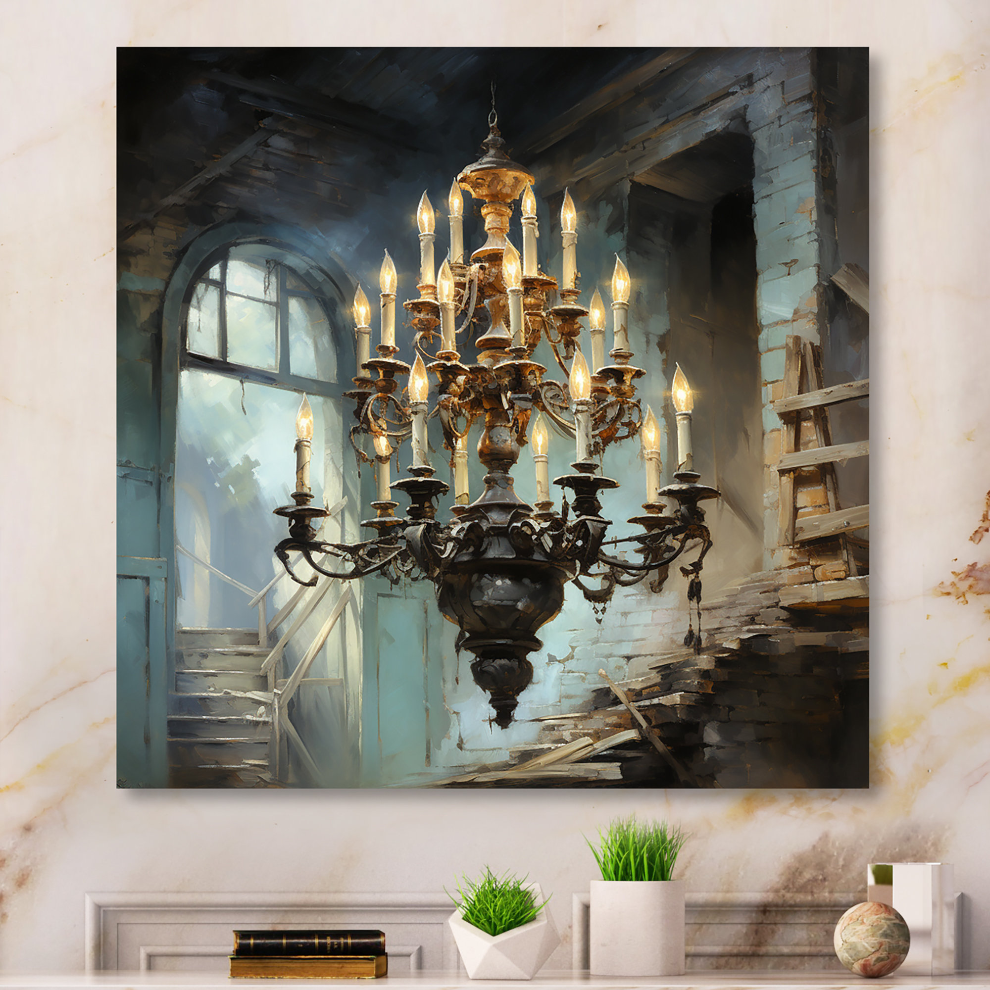 House of Hampton® Yellow Luminescent Chandelier Aura - Chandelier Metal ...