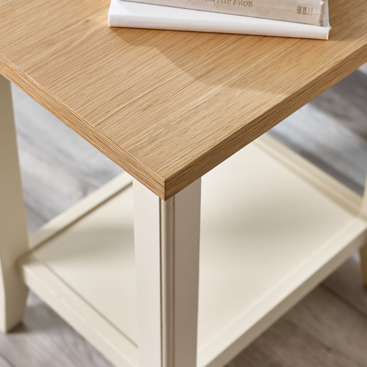East Urban Home Abbondanza Solid Wood Side Table with Shelf ...
