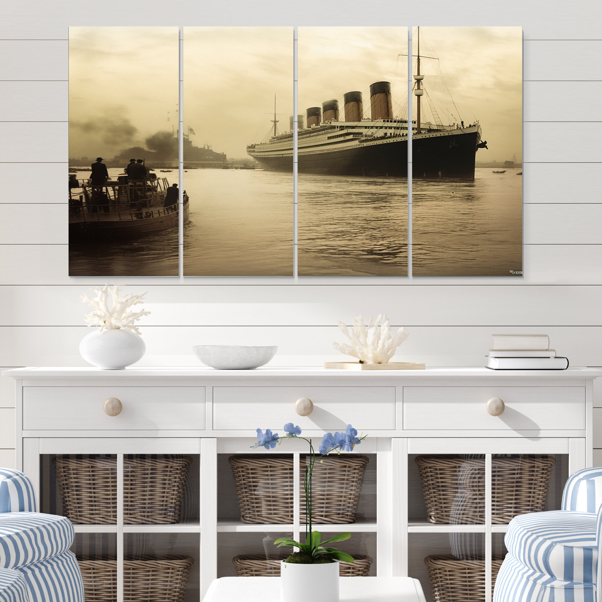 Breakwater Bay Vintage Photograph Of RMS Titanic II - Boat Canvas Print ...