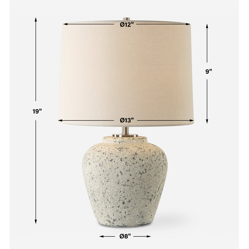 Brayden Studio® Drayah Aged Ivory Table Lamp | Wayfair