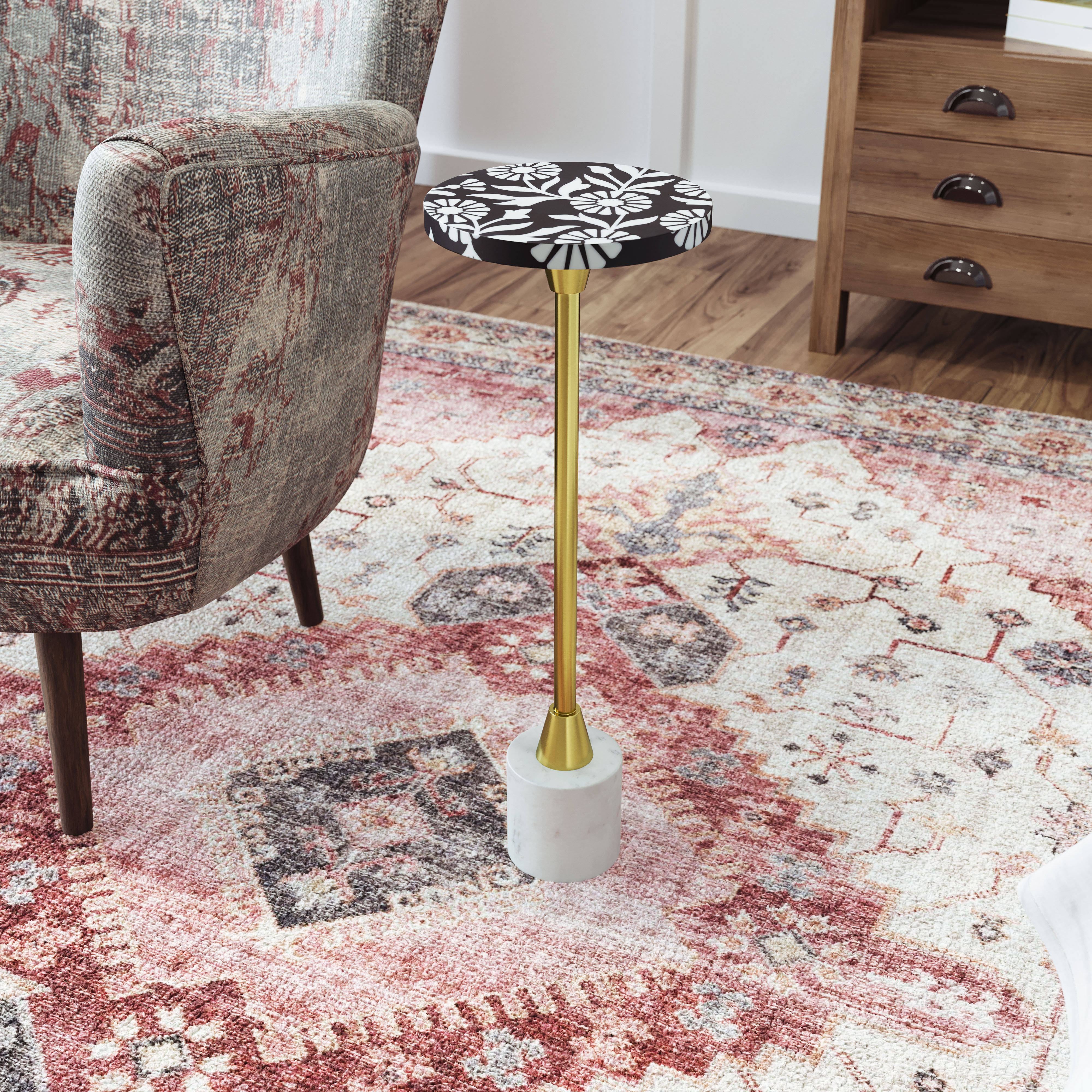 Zuo Hospitality Steel Pedestal End Table | Wayfair