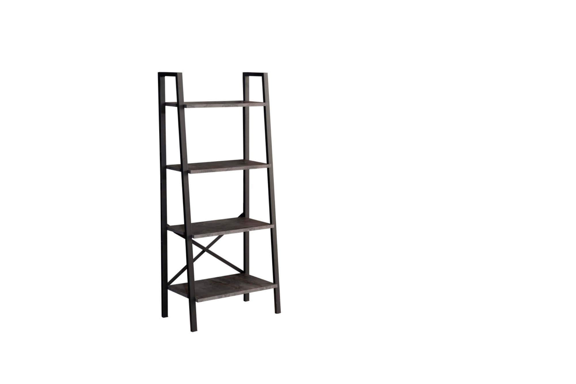 17 Stories 5 Tier Ladder Bookshelf, Metal Frame Bookshelf, Storage ...