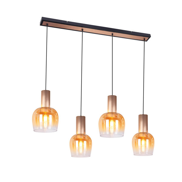 Ivy Bronx "Funda" pendant light, amber | Wayfair.co.uk