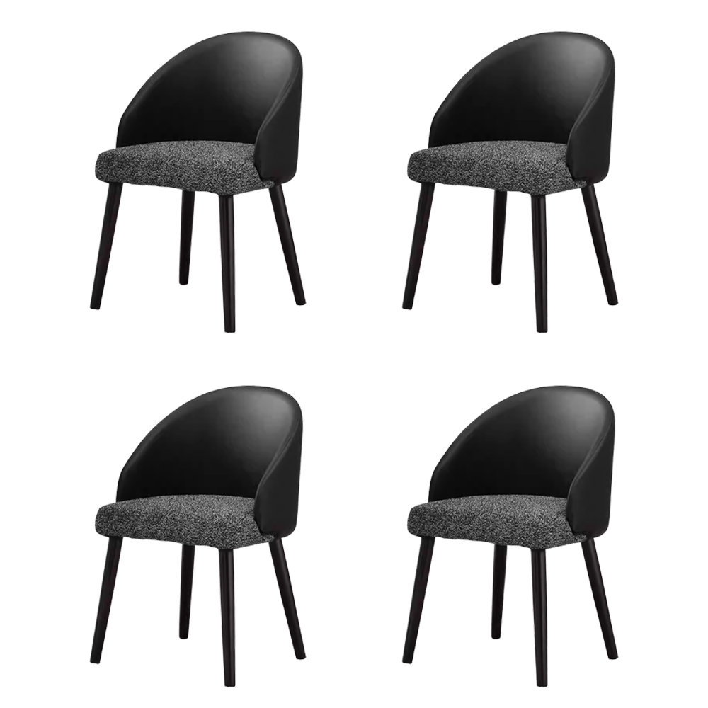 dujinlong home Black Modern Casual Sponge Dining Chairs | Wayfair