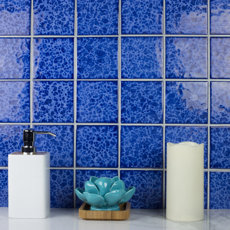 Abolos Monet Swimming Pool Series 4" x 4" Porcelain Mosaic Tile ...