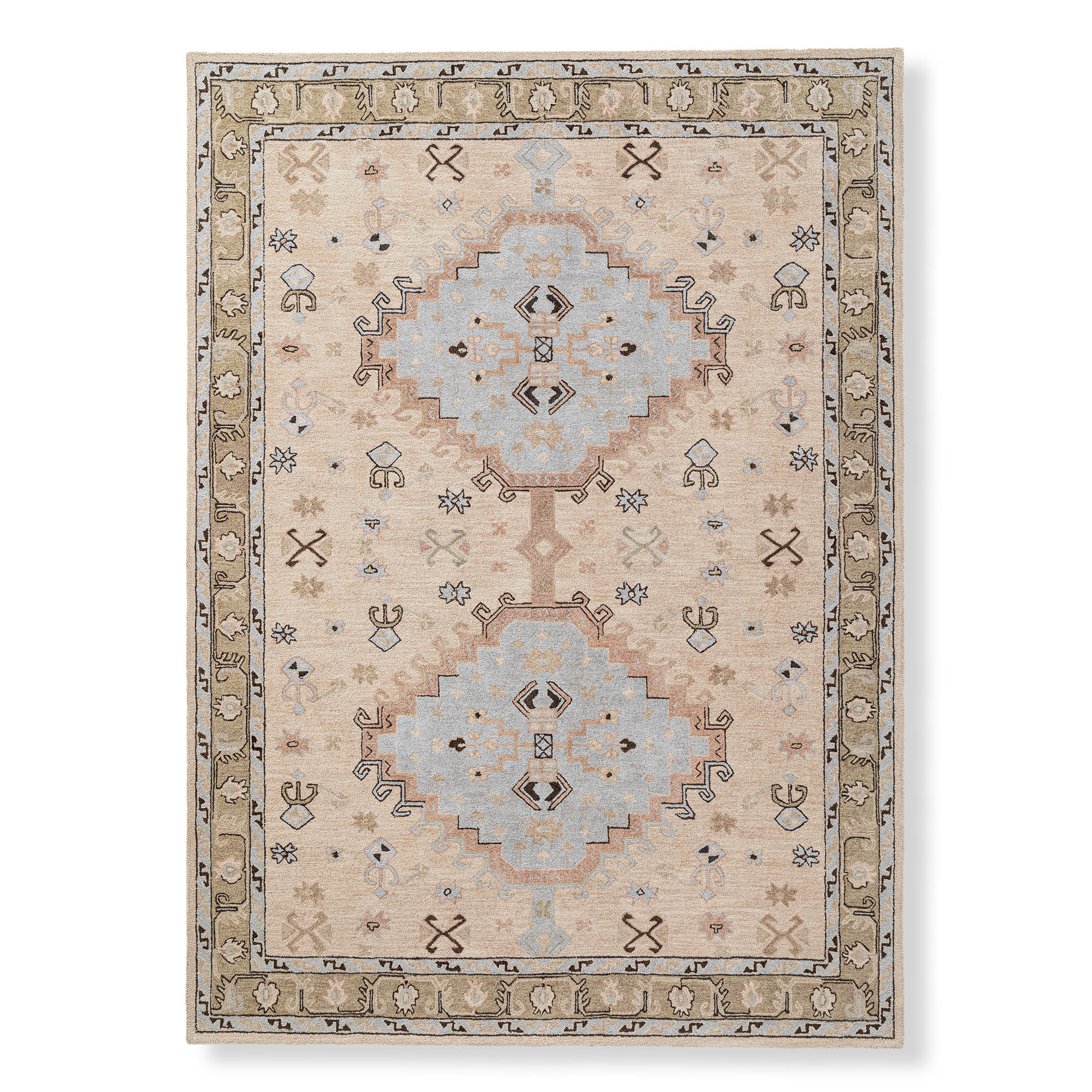 LOOMY Handmade Tufted Wool Area Rug in Natural | Perigold