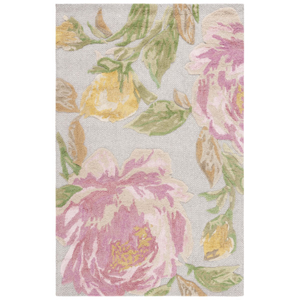 Lark Manor Albertice Hand Tufted Floral Rug & Reviews | Wayfair