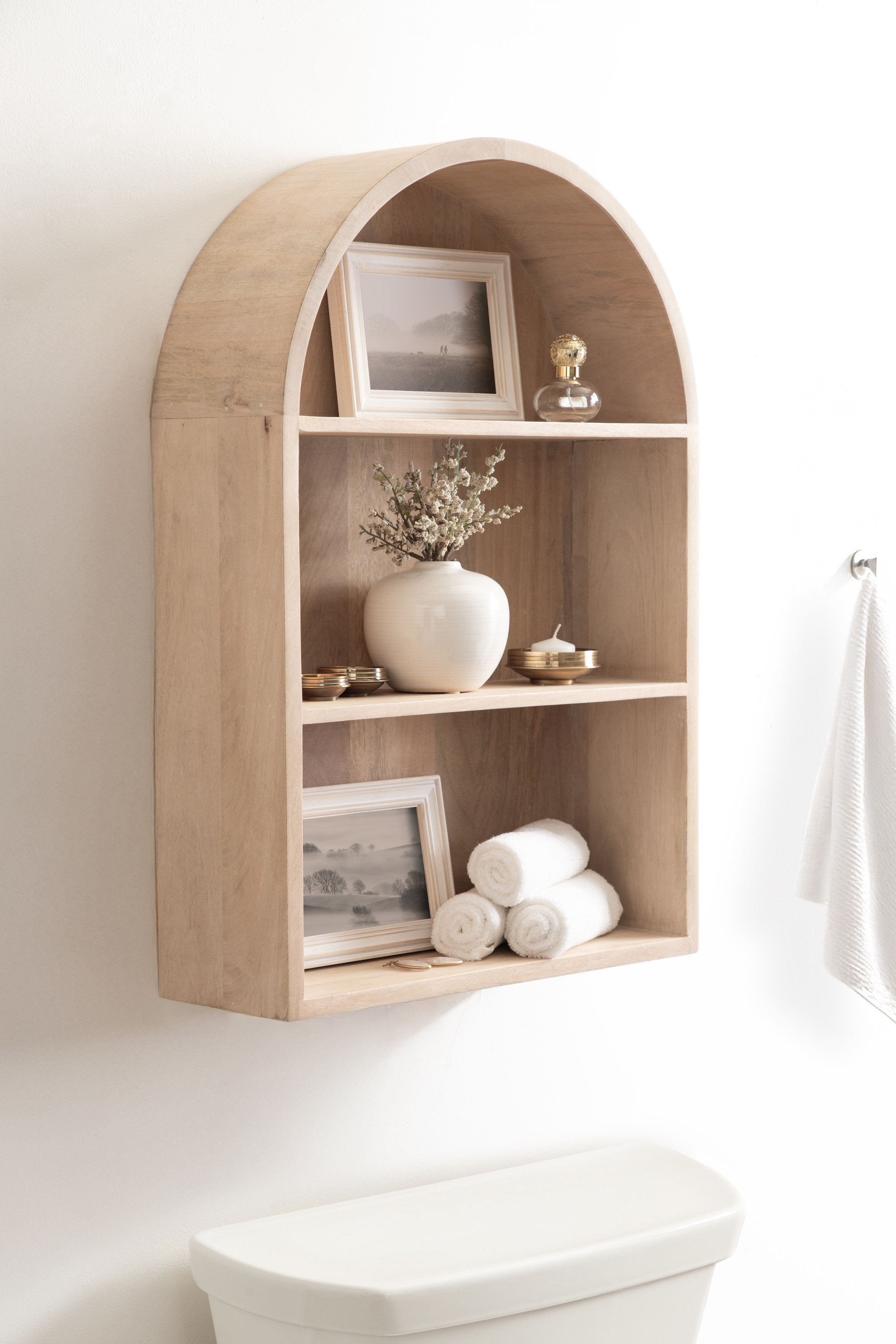 Latitude Run® Wood Arched Wall Storage Shelf & Reviews - Wayfair Canada