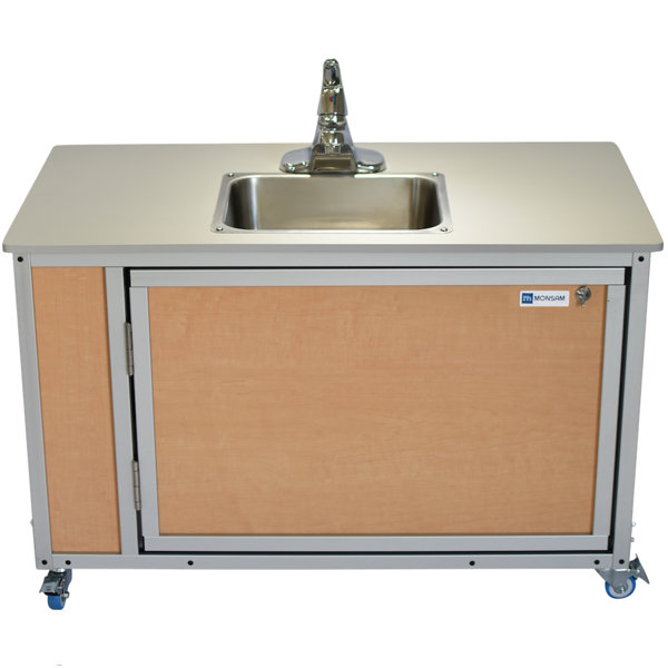 MONSAM Portable Sink Portable 22″ High Single Basin Toddler Sink ...