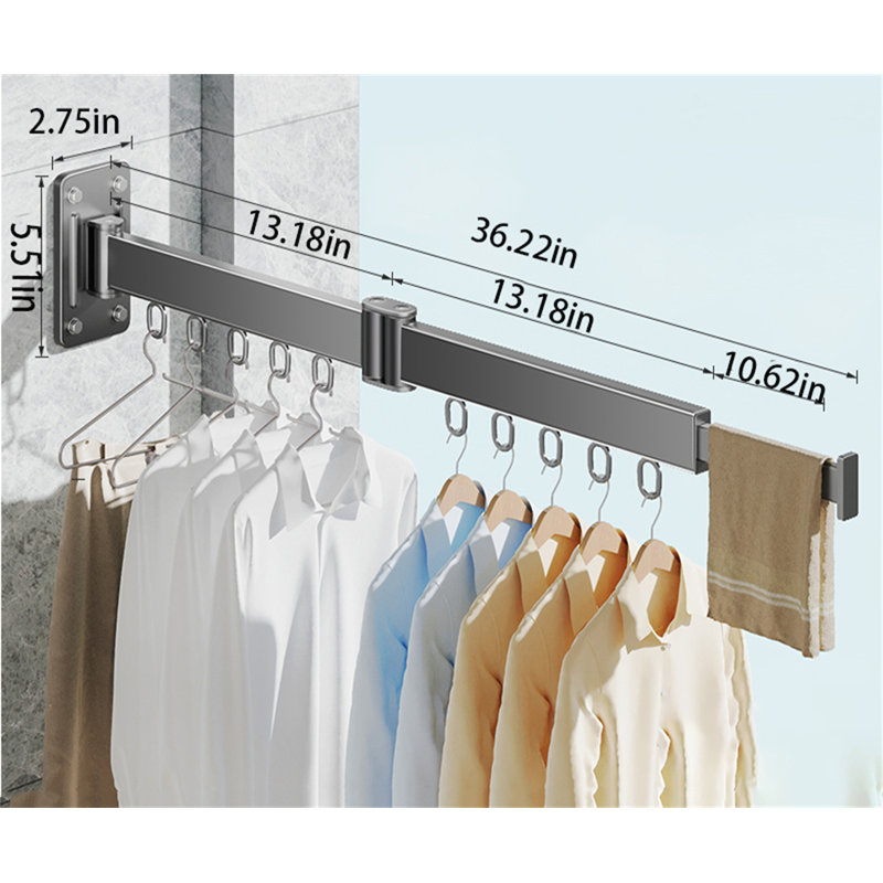 Rebrilliant Invisible Folding Clothes Rack | Wayfair