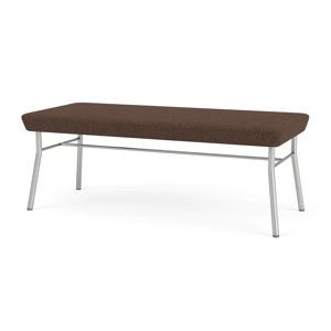 Lesro Chat Waiting Reception 2 Seat Bench Upholstered Seat Metal Frame ...