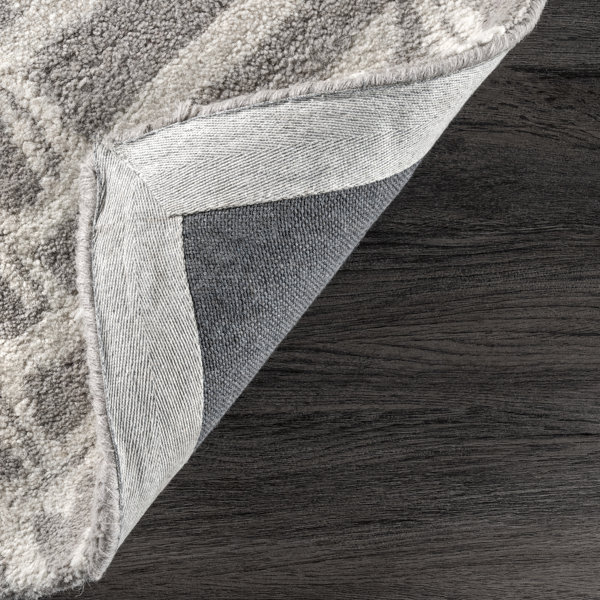 Corrigan Studio® Laub Chevron Handmade Tufted Wool Beige/Gray Area Rug ...