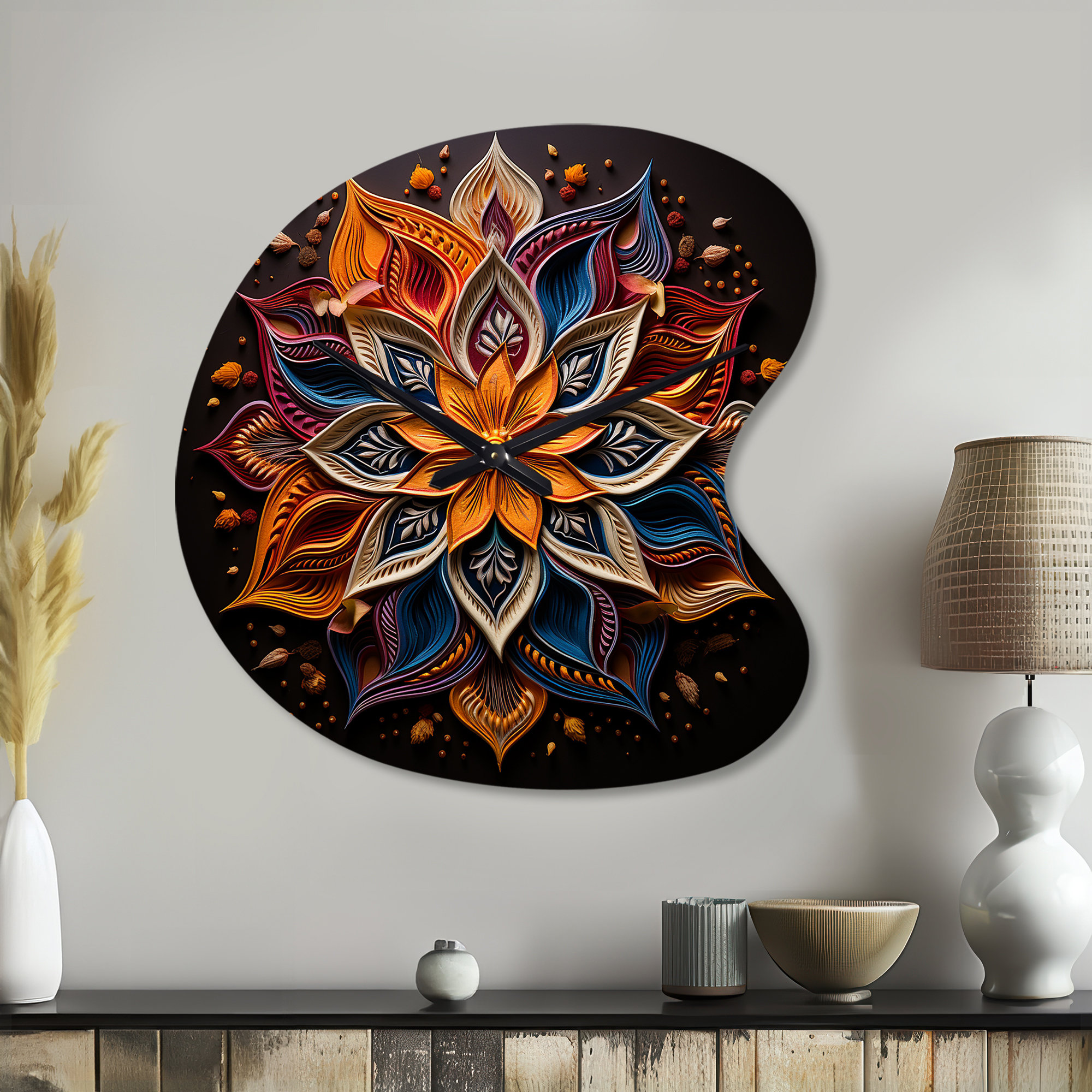 Design Art Hinduism Rangoli Whispers - Hinduism Irregular Shape Metal ...