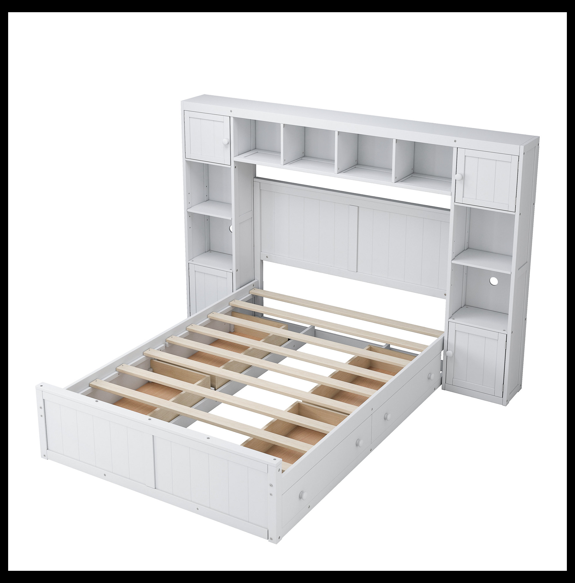 Red Barrel Studio® Perlene Bookcase Bed | Wayfair